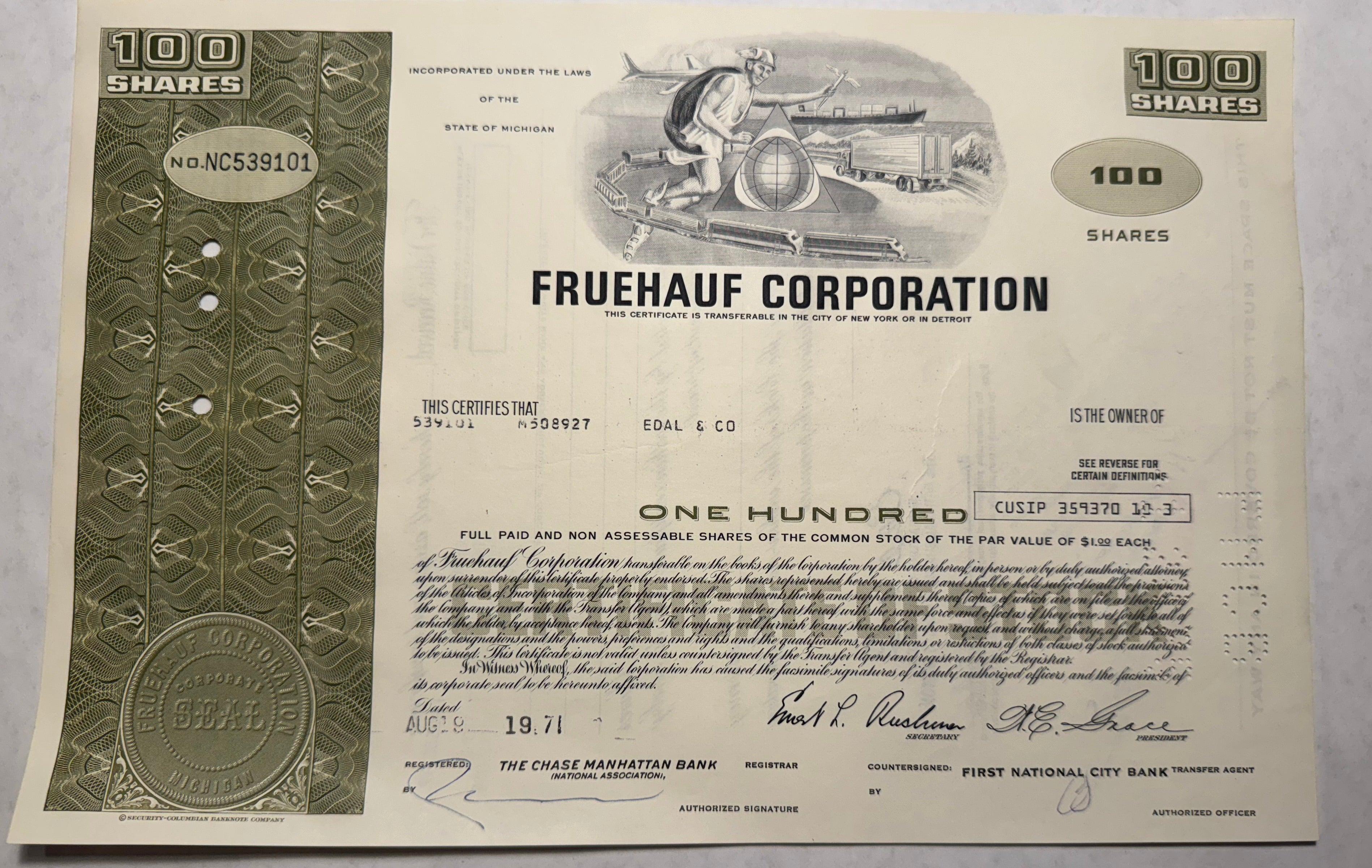 Fruehauf Corporation (invented the Shipping container and Semi-trailer – Ticker History