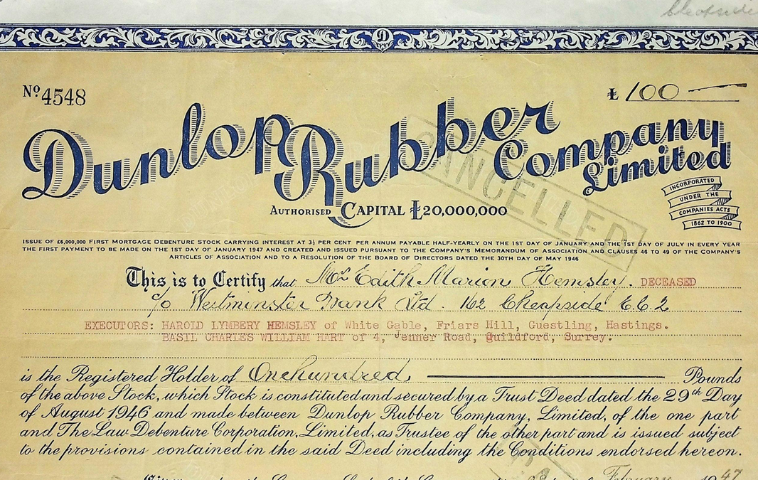 Collectible Automotive Stock & Bond Certificates for Sale - Ford ...