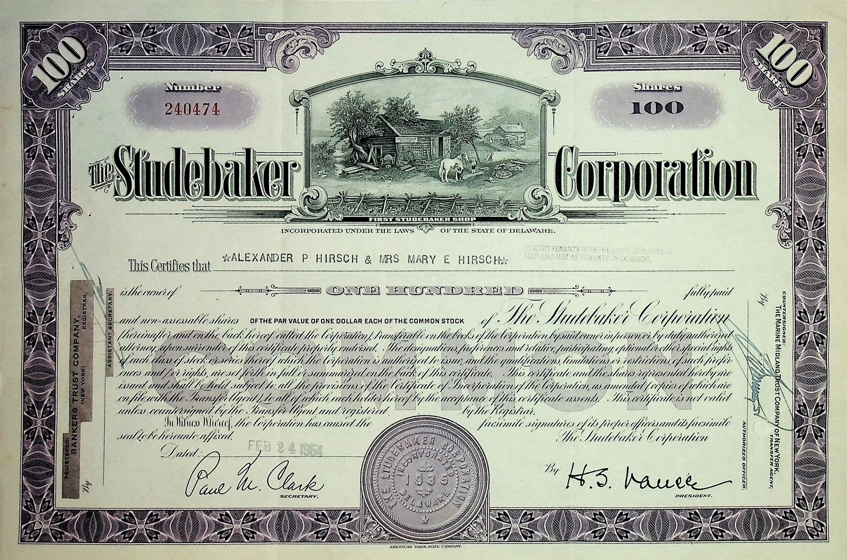 Collectible Automotive Stock & Bond Certificates for Sale - Ford ...